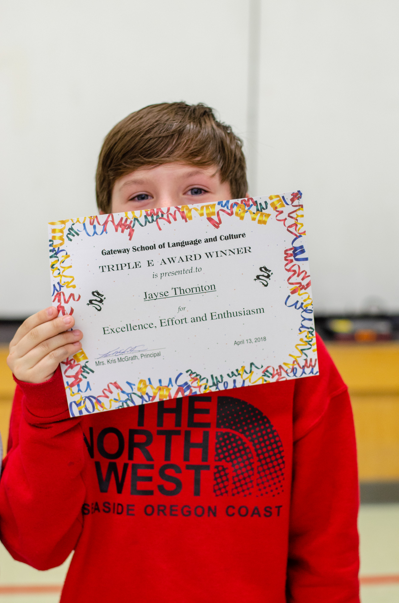 Jayse Gets an Award – Vella Marie